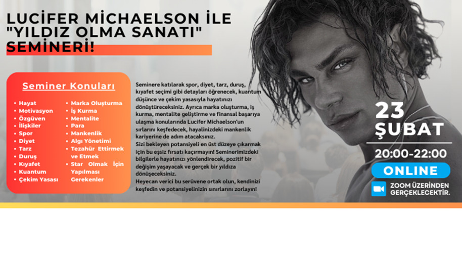 Lucifer Michaelson ile Yıldız Olma Sanatı Semineri! biletleri | Biletix ...